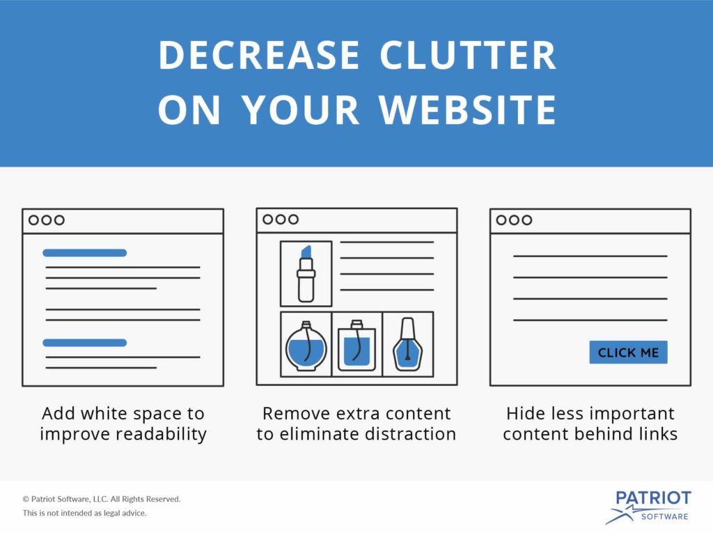 How to Encourage Less Clutter and More Conversions on Your Website
