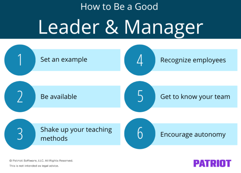 How to Be a Good Leader and Manager | Tips